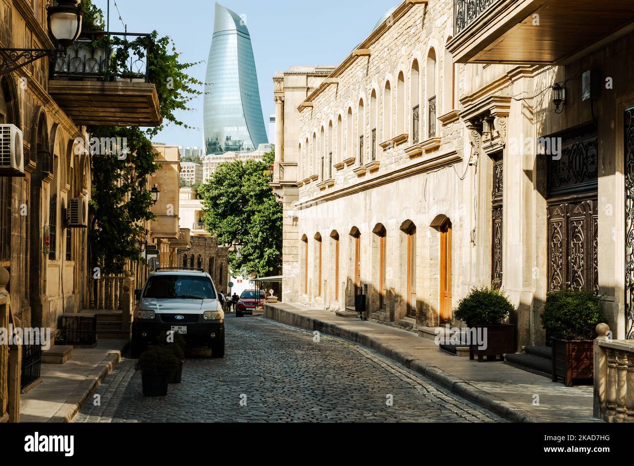 Old City in Baku. Traditional Medieval Architecture. Baku, Republic of ...