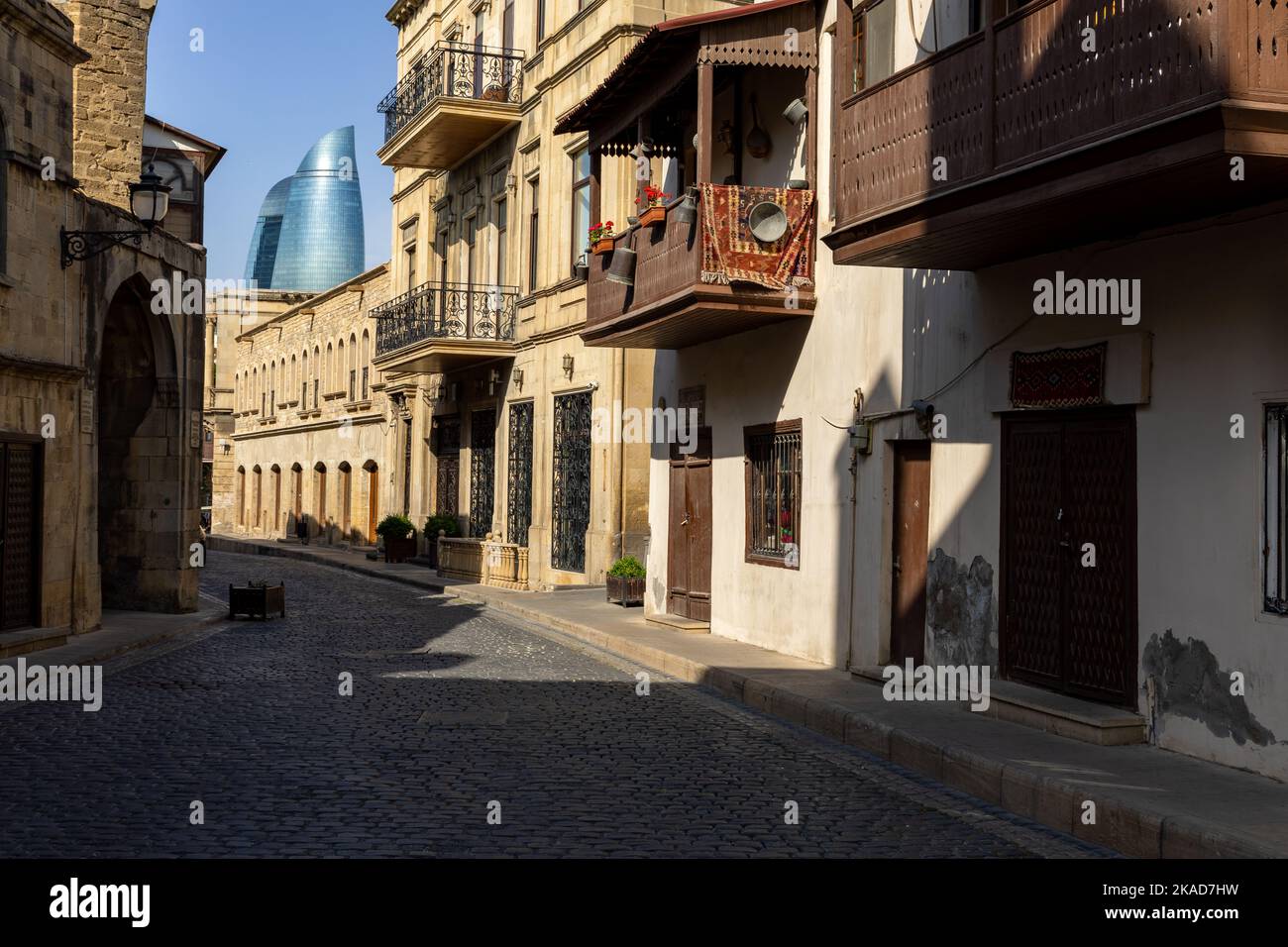 Old City in Baku. Traditional Medieval Architecture. Baku, Republic of ...