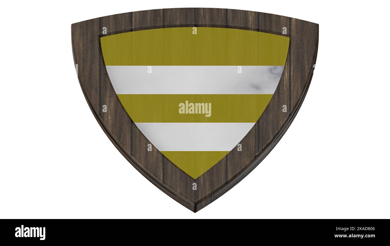 shield wood medieval 3d render illustration Stock Photo - Alamy