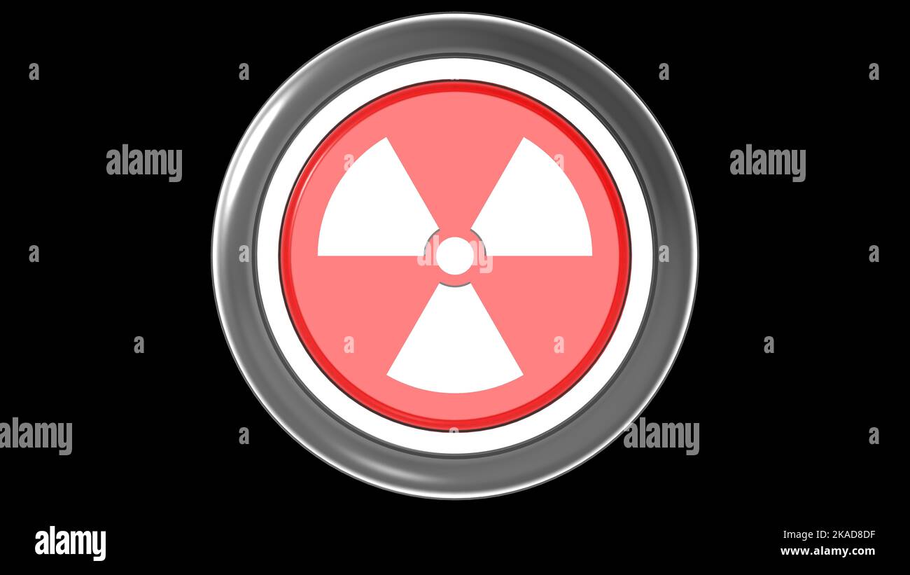 nuclear button white and red isolated illustration 3d render Stock ...