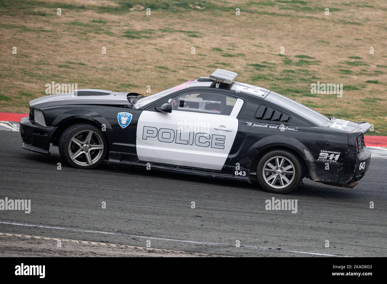 Ford Mustang drifting on the race track Stock Photo - Alamy