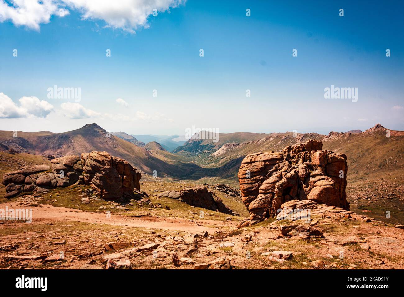 The beautiful landscape with rough rocks and hills. Red Rocks Park ...