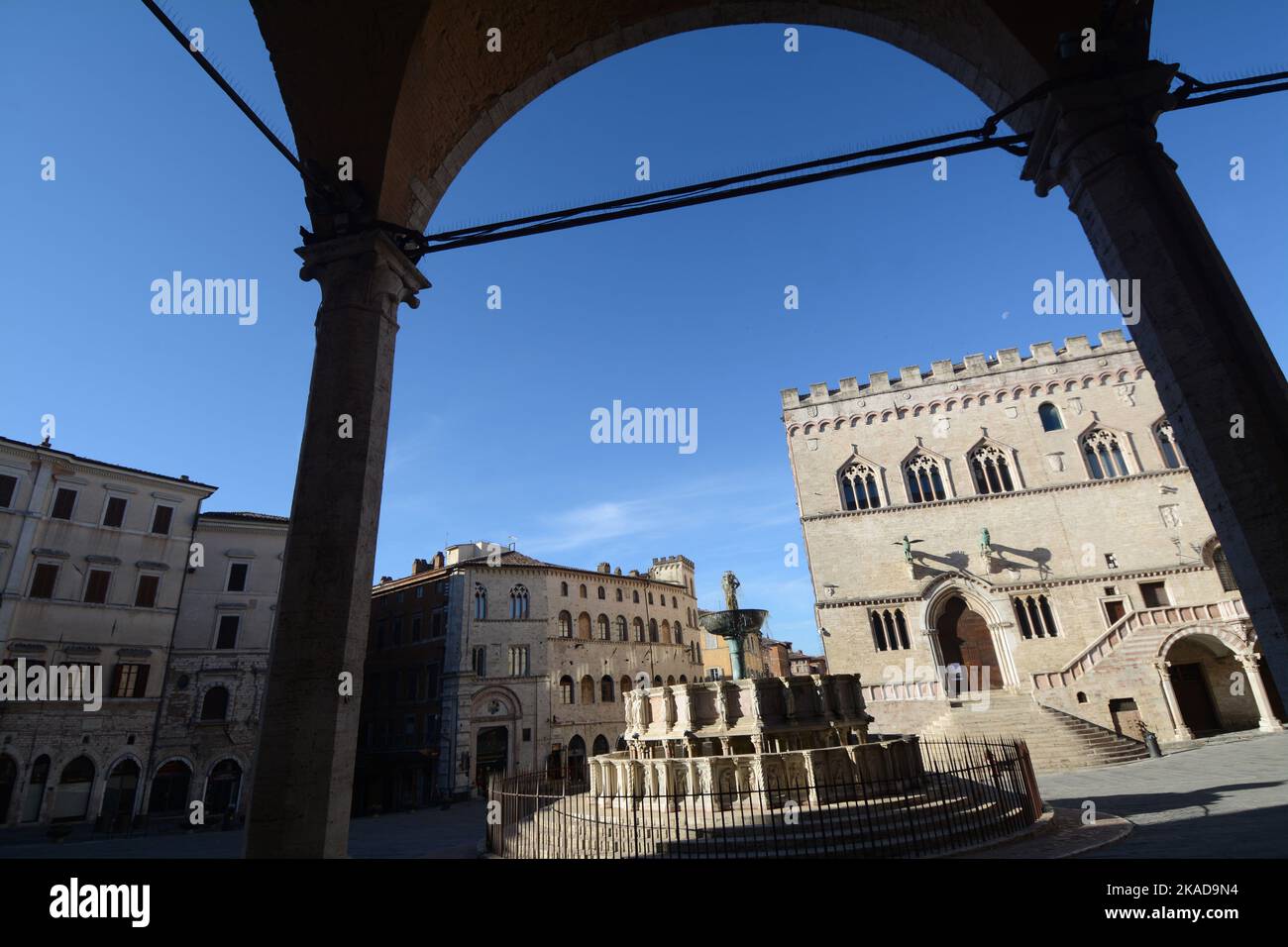 Piazza IV Novembre in the center of Perugia is known for the Palazzo ...