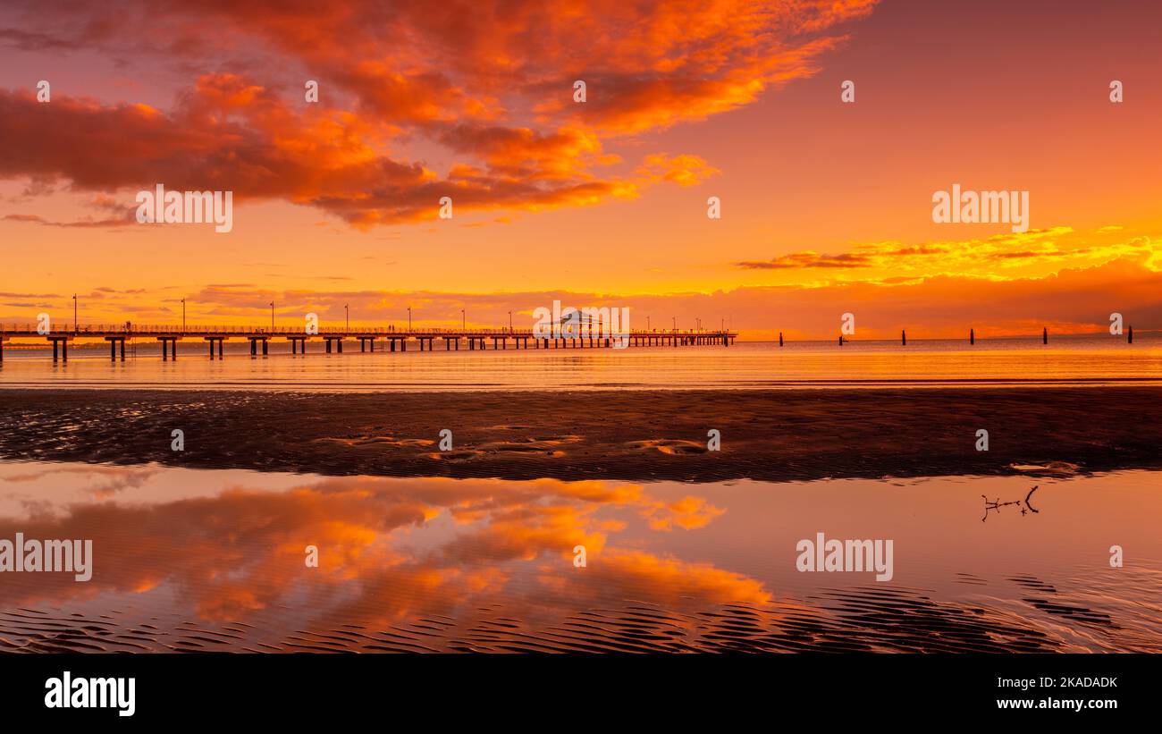 The beautiful Sunrise at Wellington Point, Queensland Australia Stock ...