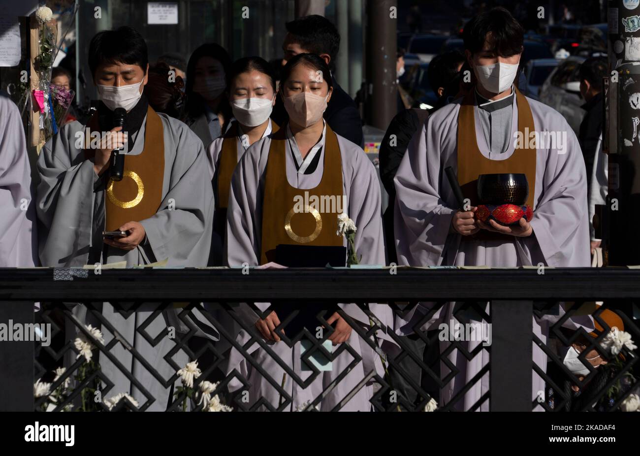 2 November 2022 – Seoul, South Korea: South Korean monks joint memorial ...