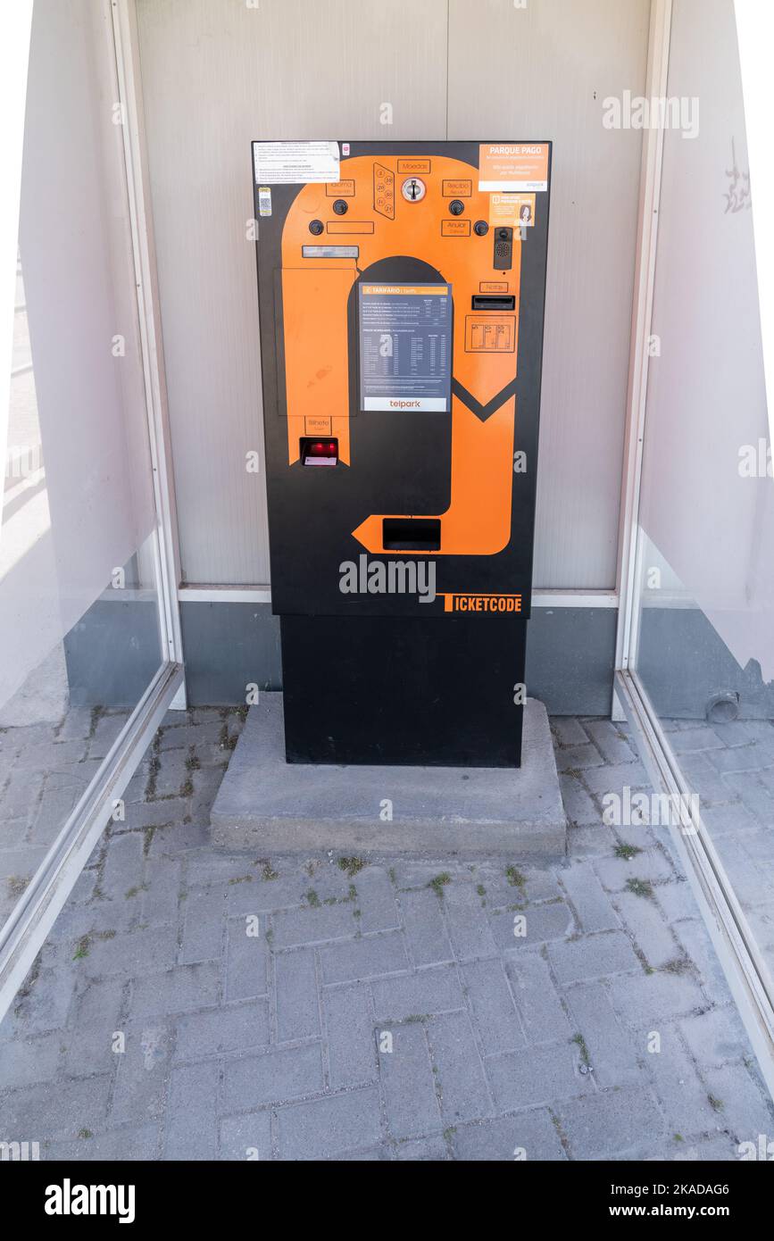 A vertical shot of an automatic payment box in the public Stock Photo ...