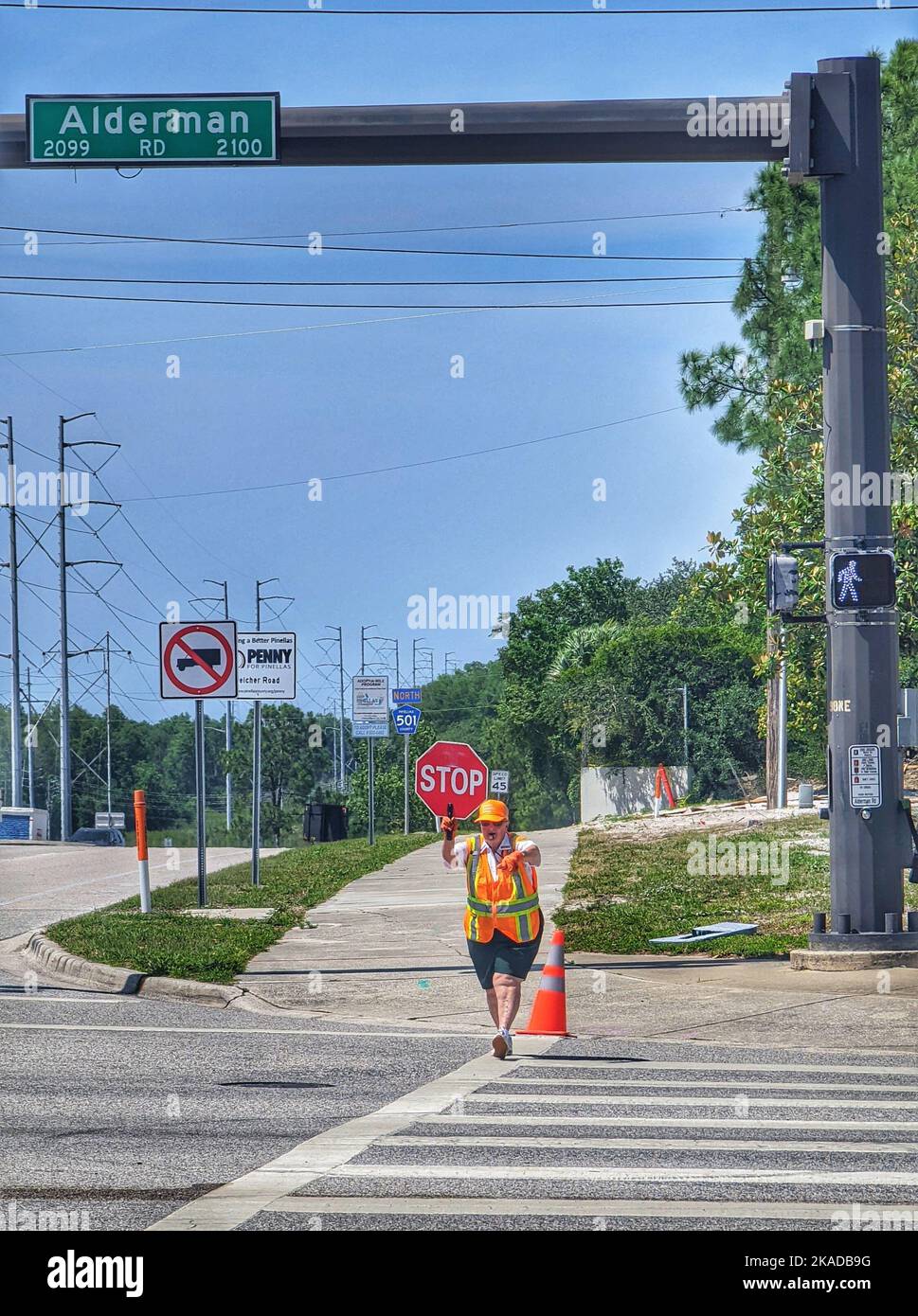 Female crossing guard hi-res stock photography and images - Alamy
