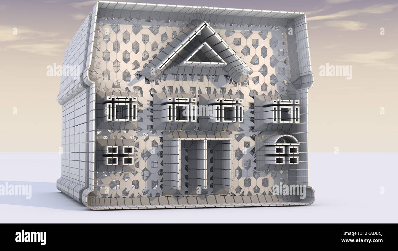 3D Illustration of a house for modern Architects, Artisans, Artists ...