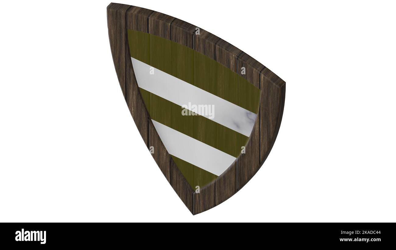 shield wood medieval 3d render illustration Stock Photo - Alamy