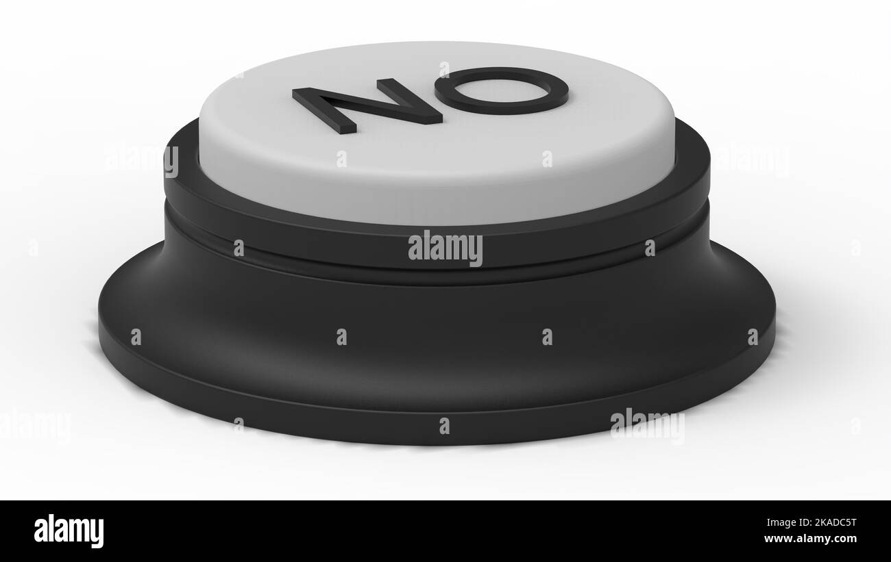 no white button isolated illustration 3d render Stock Photo - Alamy