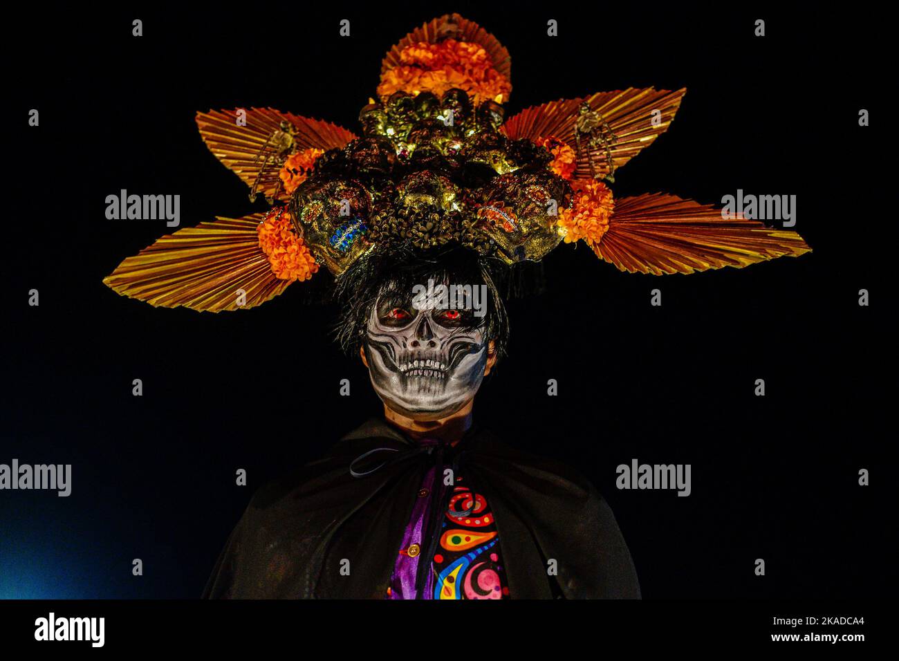 November 1, 2022, Progreso, Mexico: Persons dressed with colorful ...