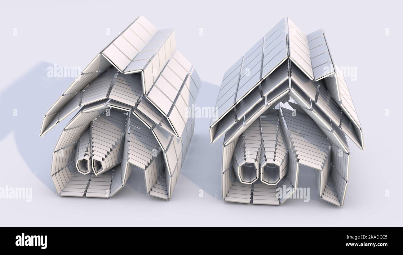 3D Illustration of a house for modern Architects, Artisans, Artists ...