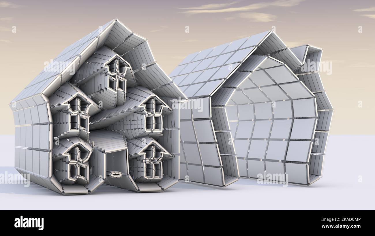 3D Illustration of a house for modern Architects, Artisans, Artists ...