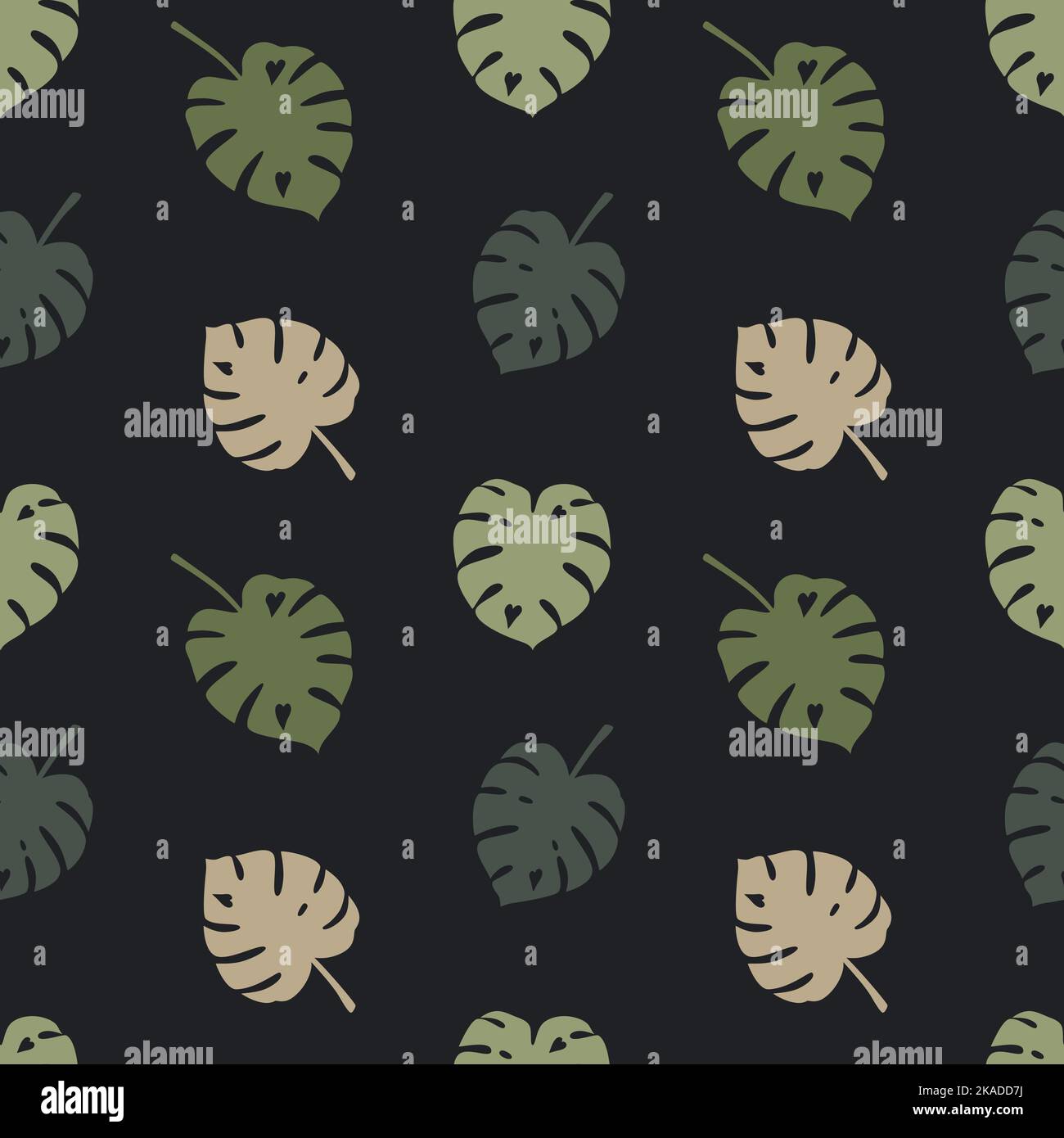 Monstera tropical leaves seamless pattern Stock Vector Image & Art - Alamy