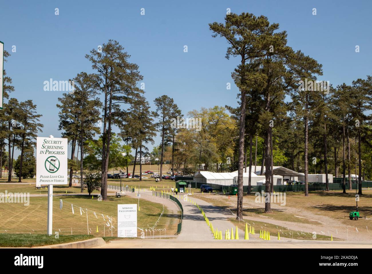 Augusta, Ga USA - 04 04 21: Masters Golf Tournament 2021 sign posted at ...