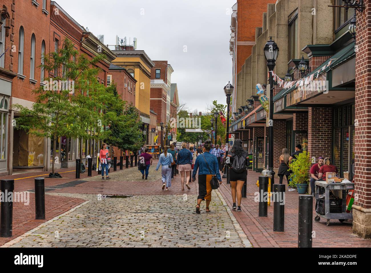 Salem, Massachusetts, USA - September 3, 2022: People walking and ...