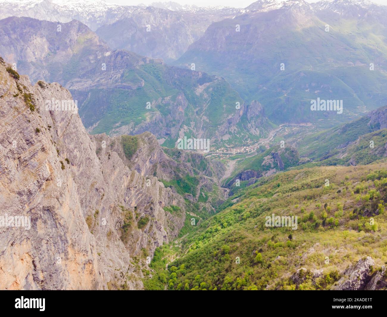 Breathtaking panoramic view of the Grlo Sokolovo gorge in Montenegro ...