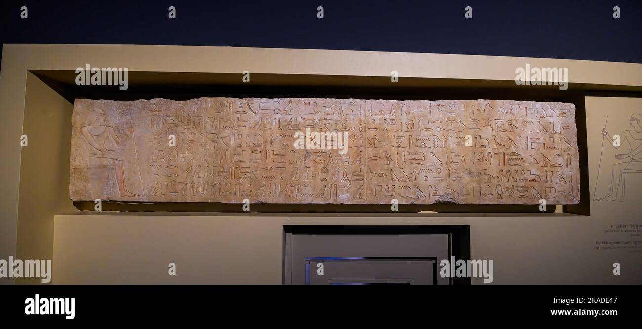 Budapest, Hungary. Interior of the Museum of Fine Arts. Ancient Egypt ...