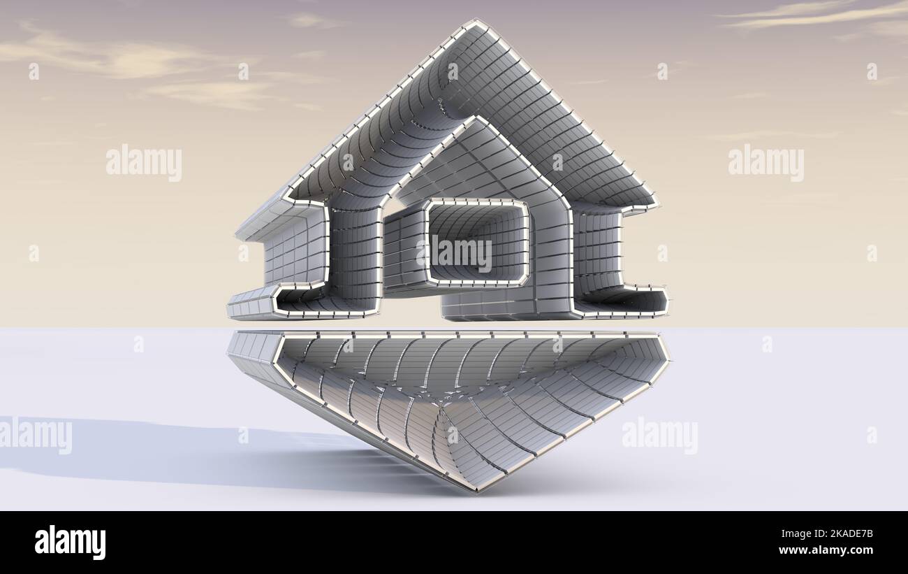 3D Illustration of a house for modern Architects, Artisans, Artists ...