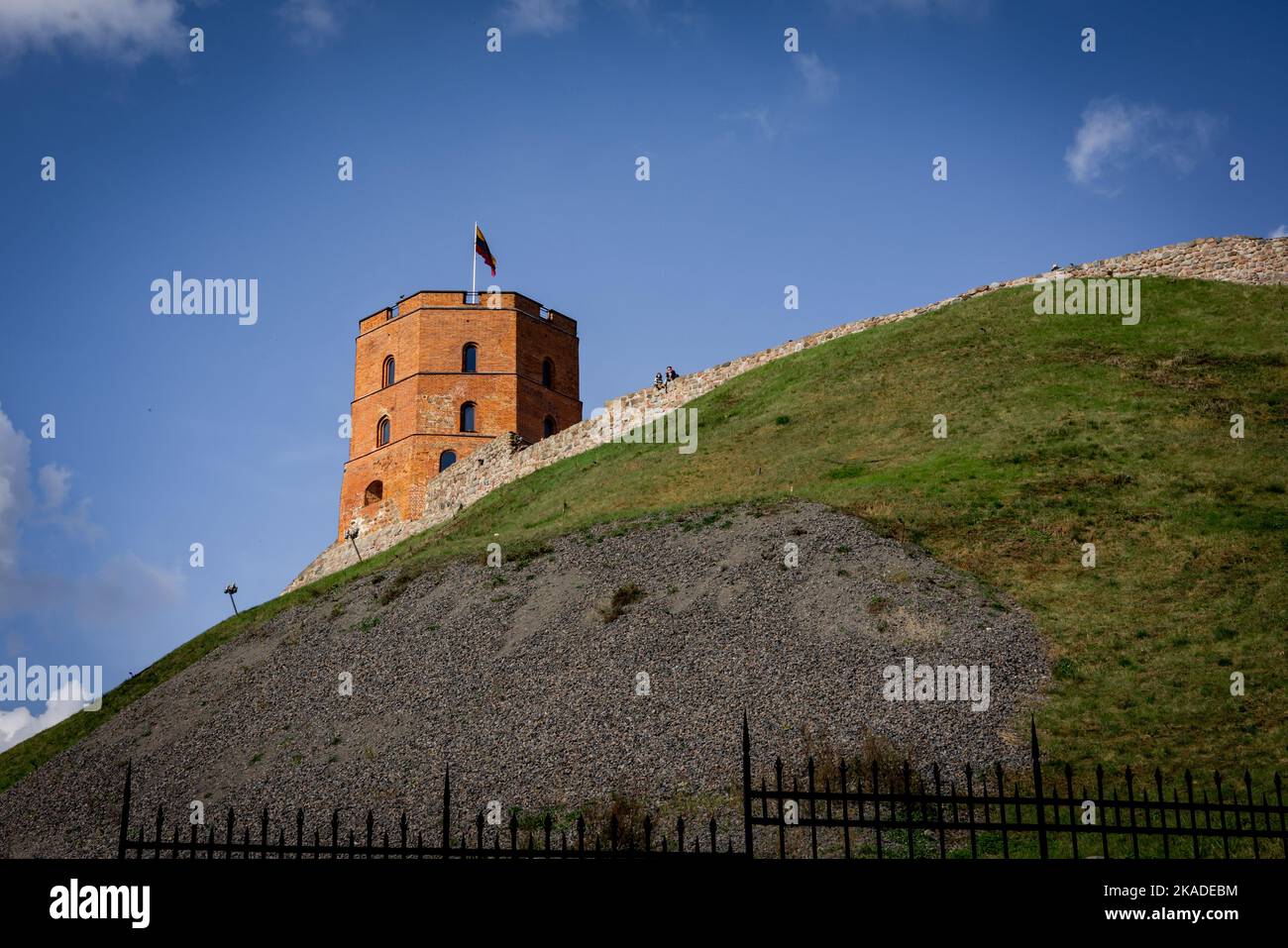 Vilnius, Lithuania - September 26, 2022: Gediminas tower on the hill ...