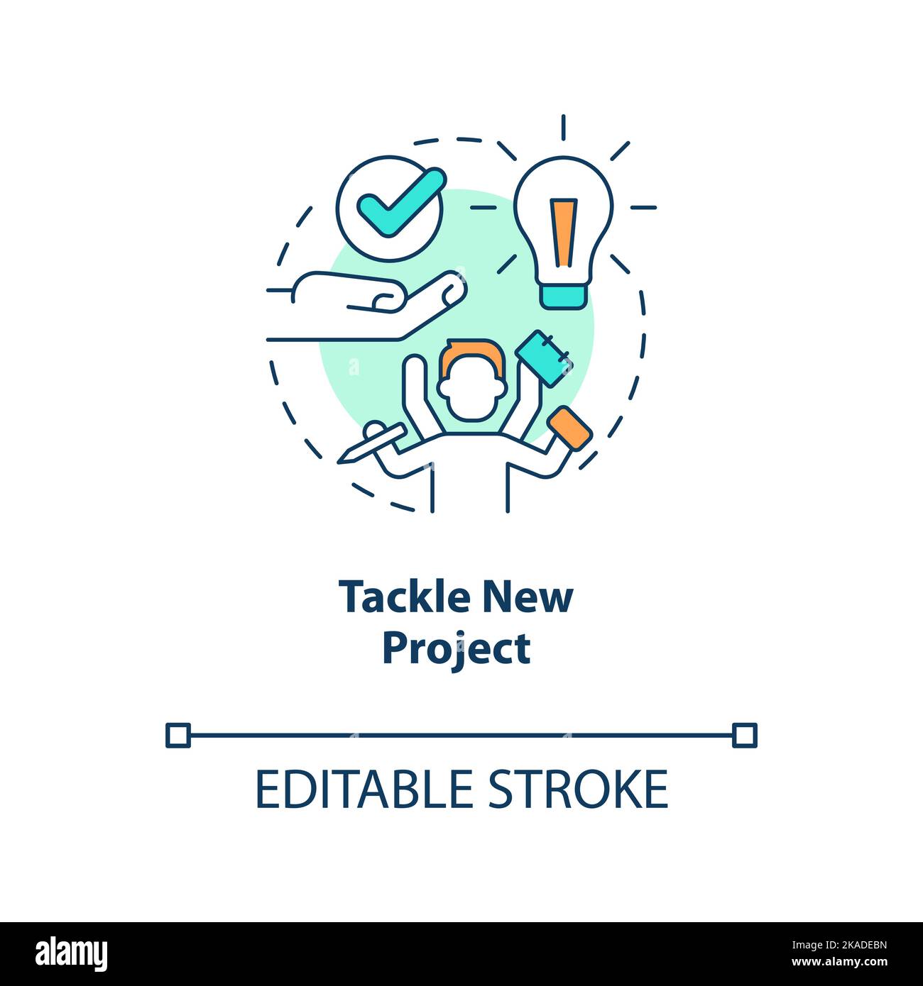Tackle new project concept icon Stock Vector Image & Art - Alamy
