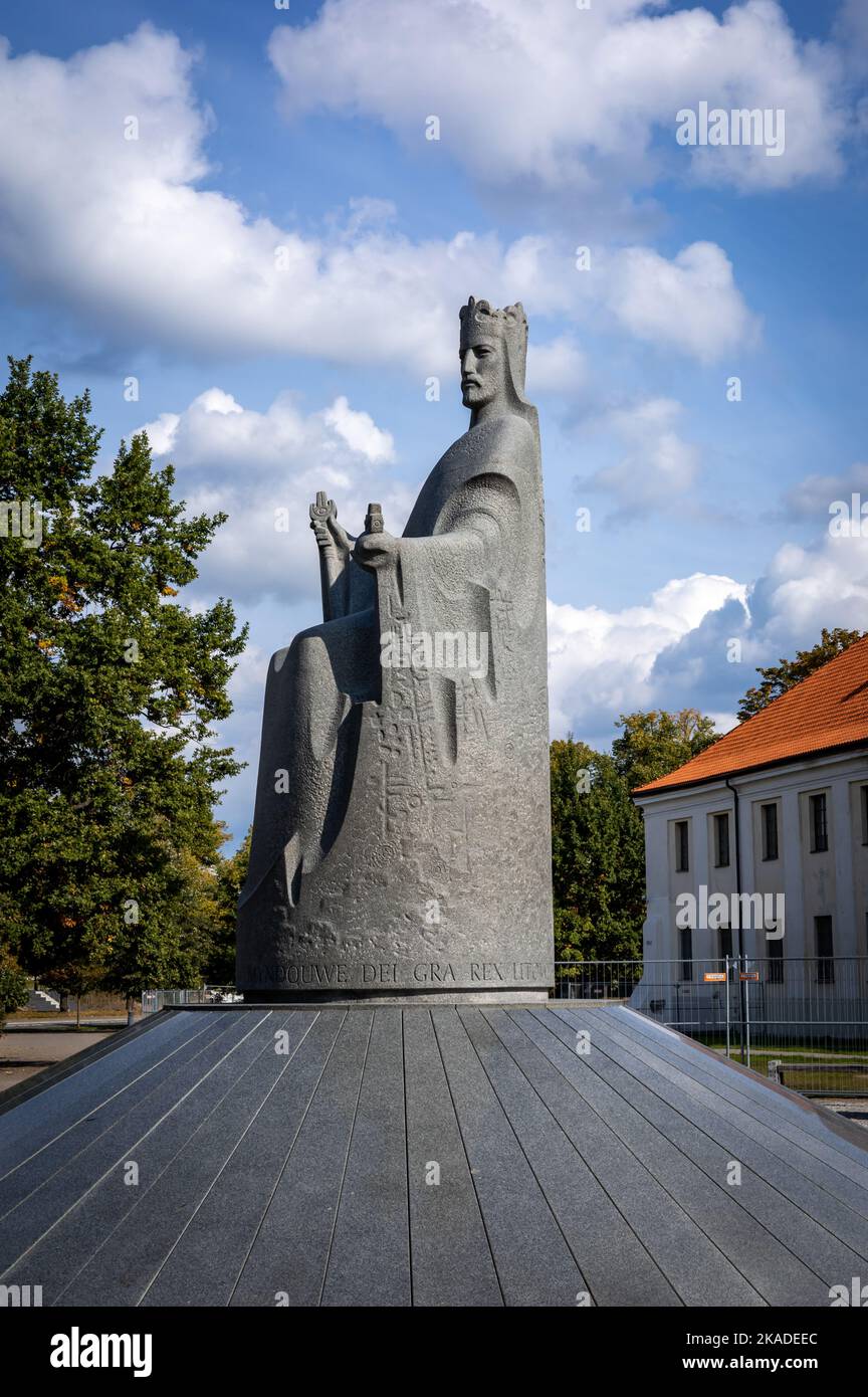 Vilnius, Lithuania - September 26, 2022: A monument to King Mingaugas ...