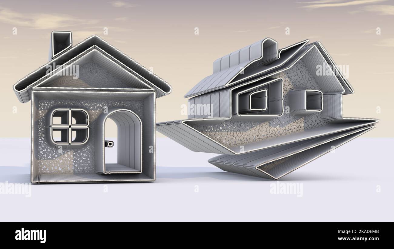 3D Illustration of a house for modern Architects, Artisans, Artists ...
