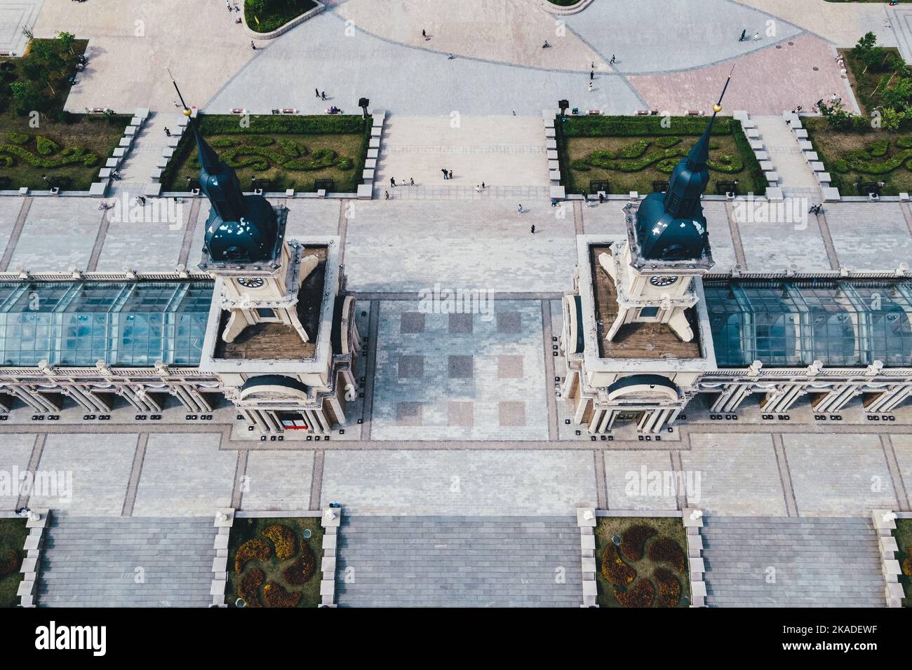 The Sukhbaatar Square Monument top view Stock Photo - Alamy