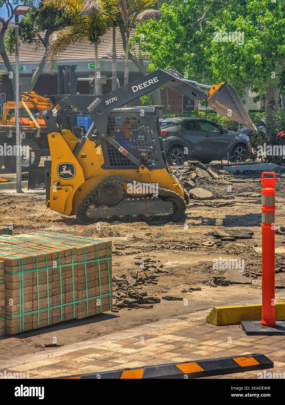Construction equipment being used build hi-res stock photography and ...