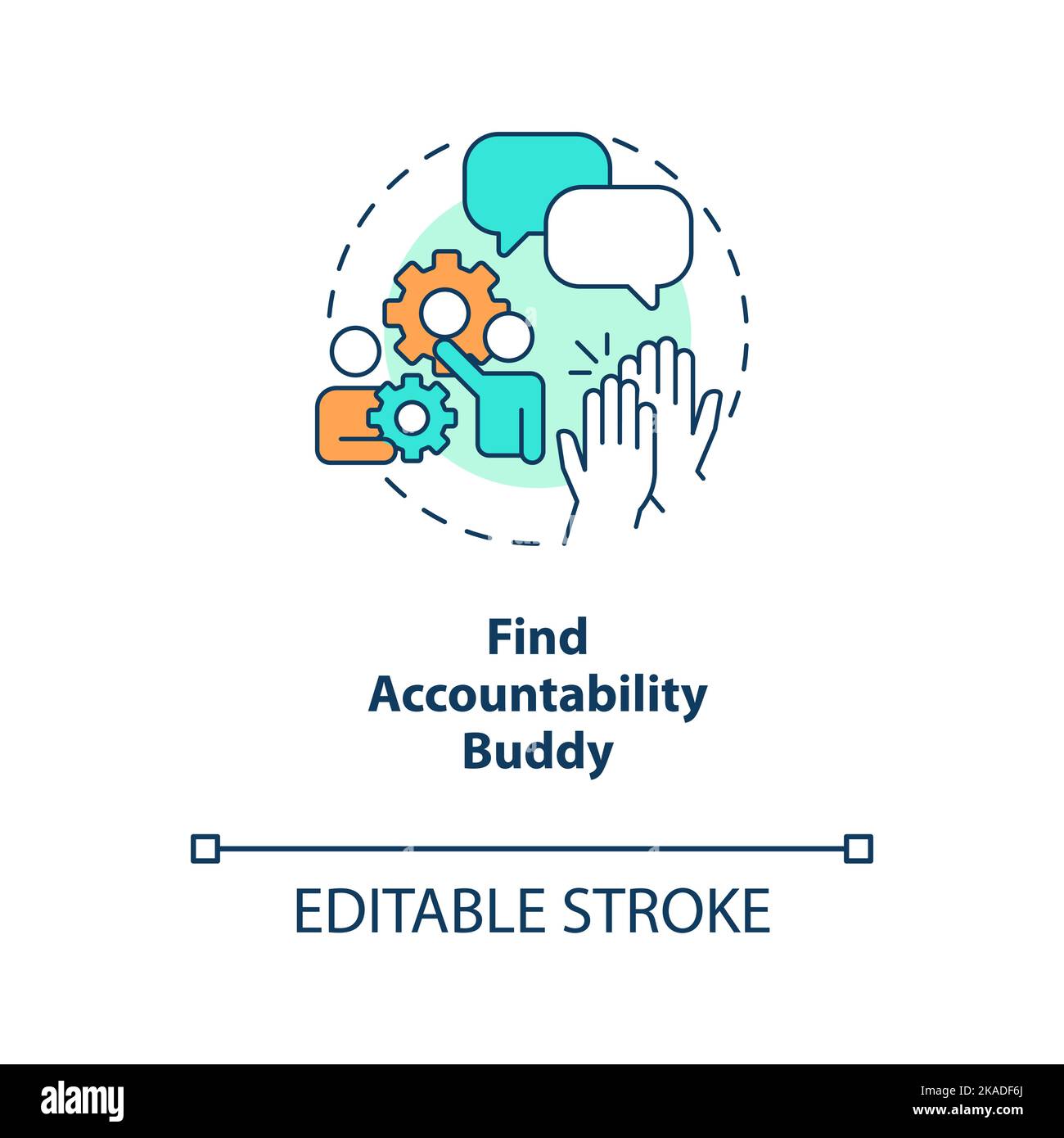 Find accountability buddy concept icon Stock Vector Image & Art - Alamy