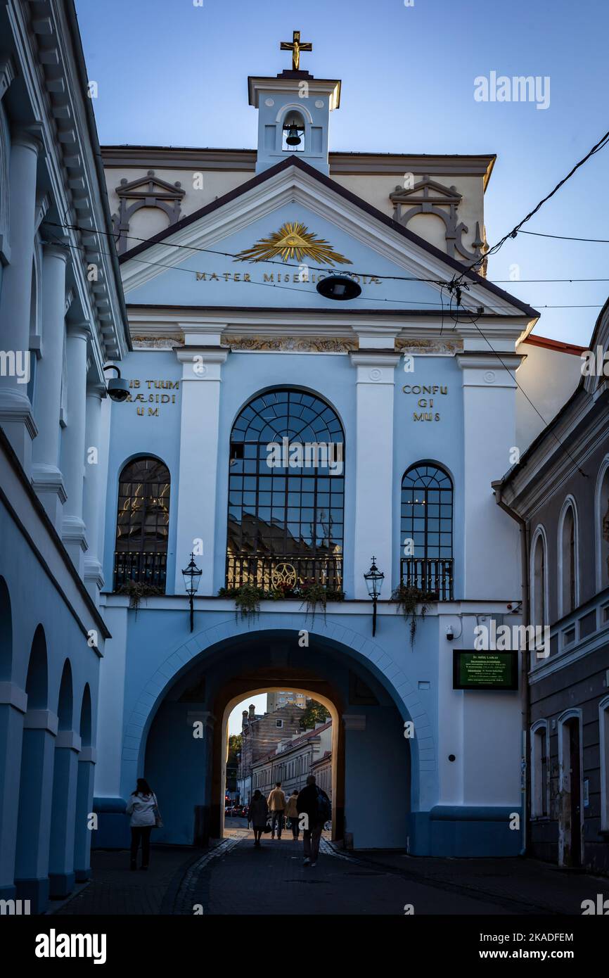 Vilnius, Lithuania - September 26, 2022: The Gate of Dawn or Sharp Gate ...