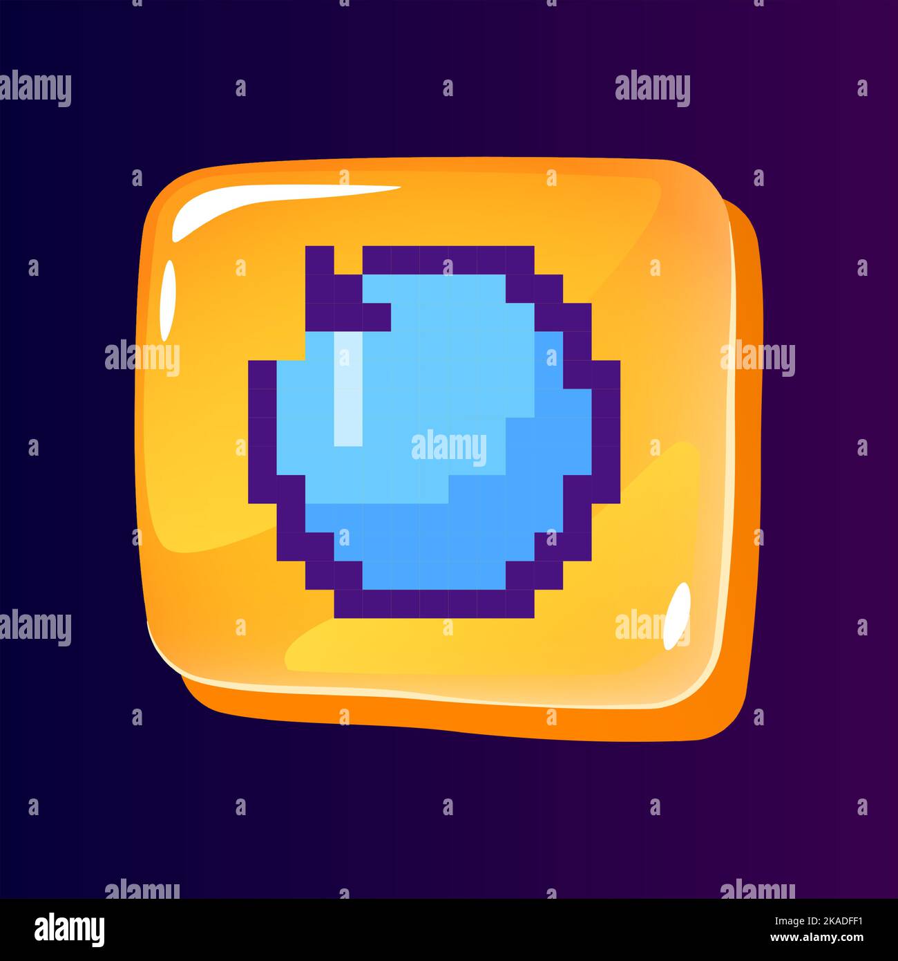 System update glossy ui button with pixelated color icon Stock Vector Image & Art - Alamy
