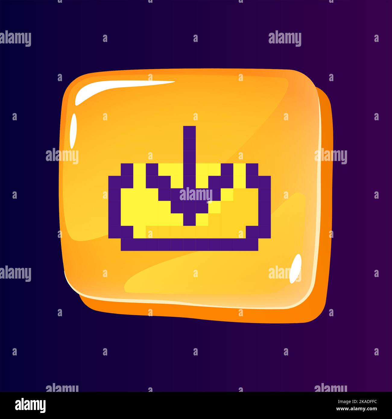 Download files glossy ui button with pixelated color icon Stock Vector Image & Art - Alamy