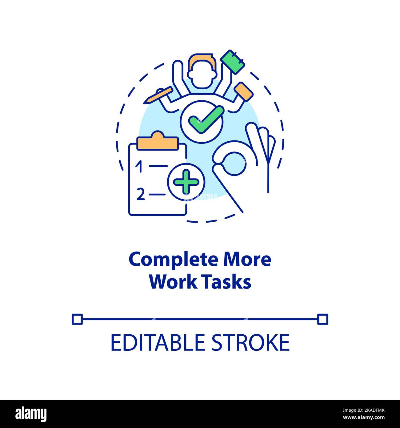 Complete more work tasks concept icon Stock Vector Image & Art - Alamy Complete more work tasks concept icon Stock Vector Image & Art - Alamy