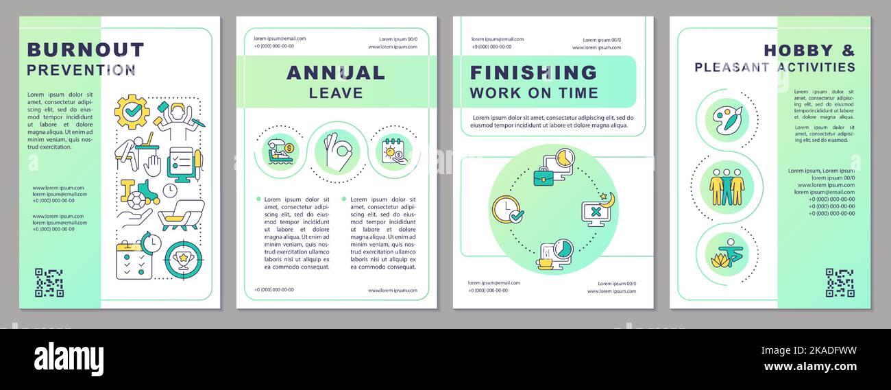 Burnout prevention green template Stock Vector Image & Art - Alamy