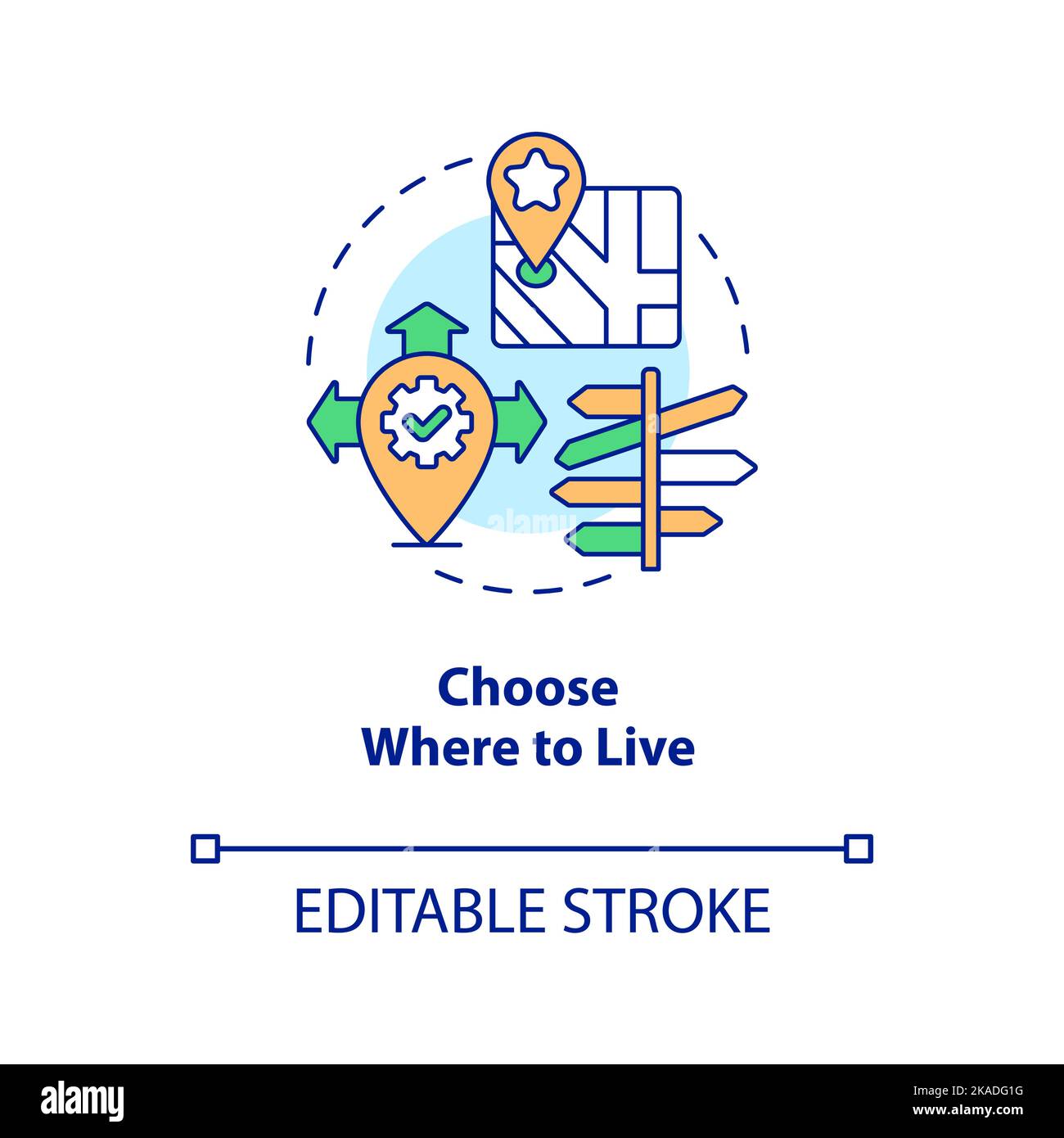 Choose where to live concept icon Stock Vector Image & Art - Alamy