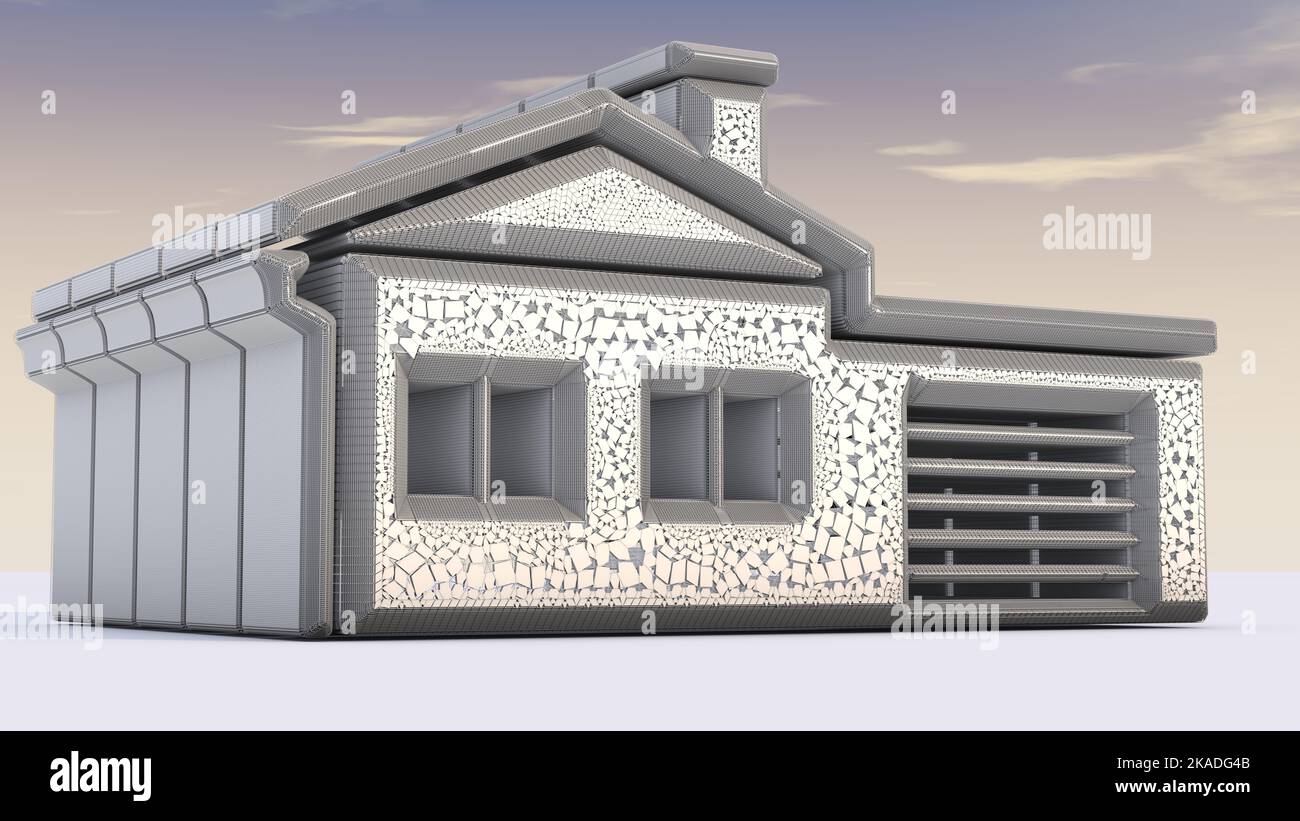 3D Illustration of a house for modern Architects, Artisans, Artists ...