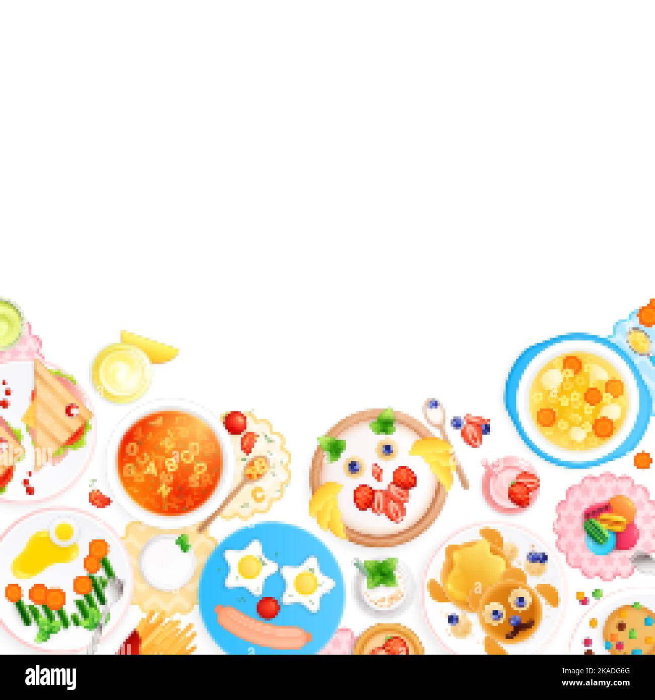 Meals on table Stock Vector Images - Alamy