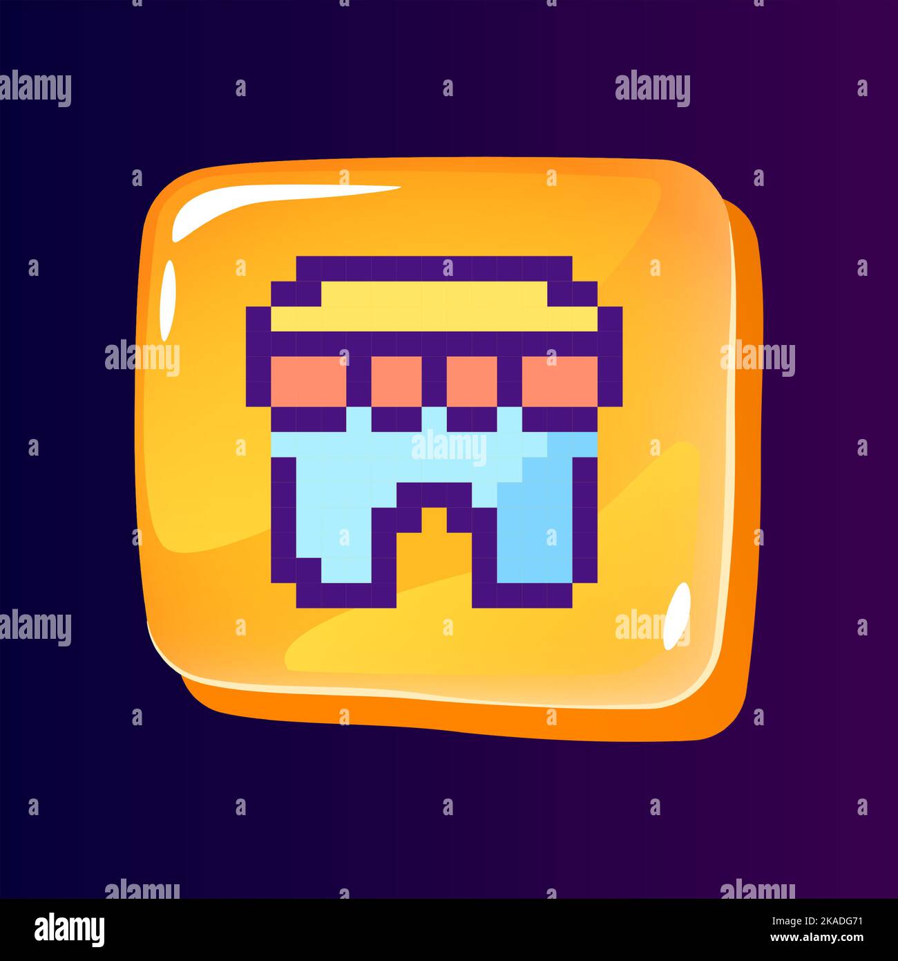 Online shop glossy ui button with pixelated color icon Stock Vector Image & Art - Alamy