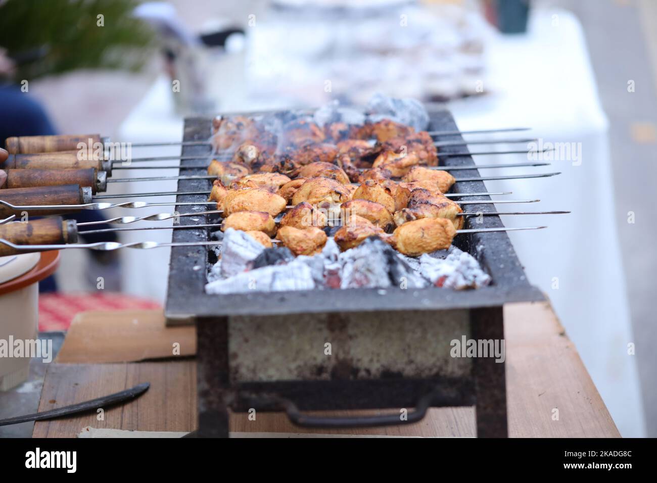 A barbeque stall at a food festival in Islamabad Stock Photo - Alamy