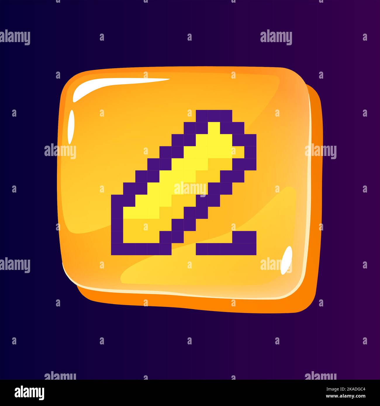 Text correction glossy ui button with pixelated color icon Stock Vector Image & Art - Alamy