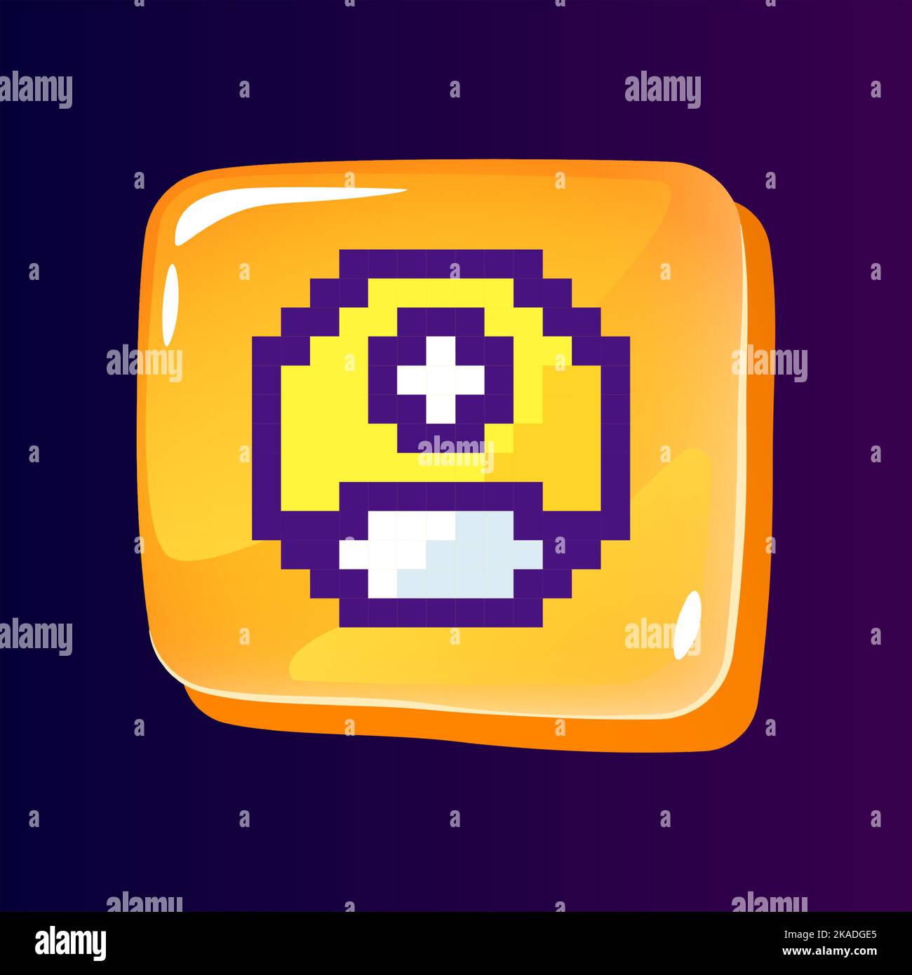 Personal page glossy ui button with pixelated color icon Stock Vector Image & Art - Alamy