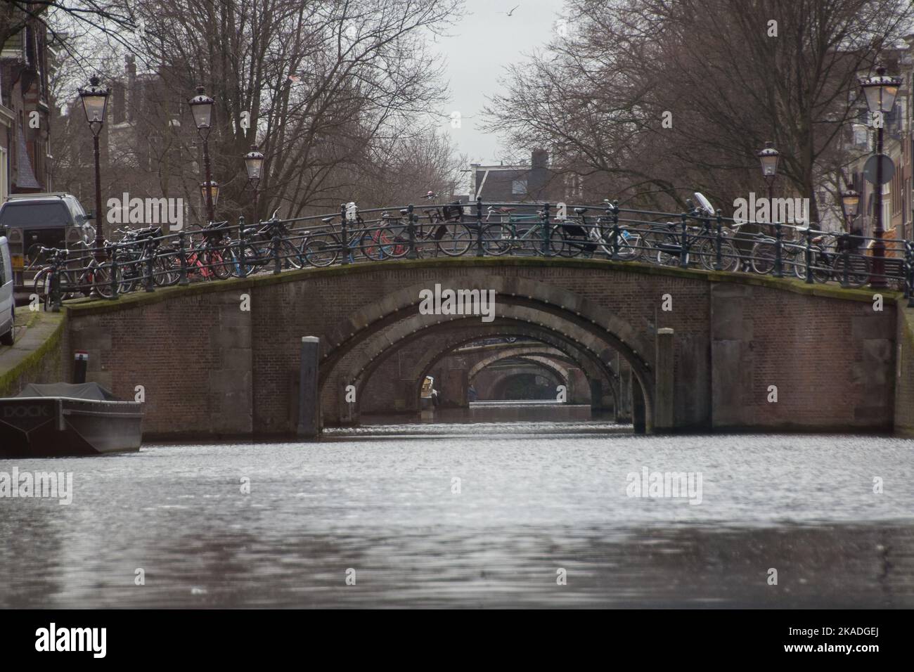 A bridge over a river in Amsterdam Stock Photo - Alamy