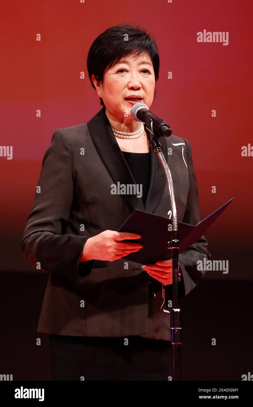 November 2, 2022, Tokyo, Japan: Tokyo Governor Yuriko Koike speaks ...