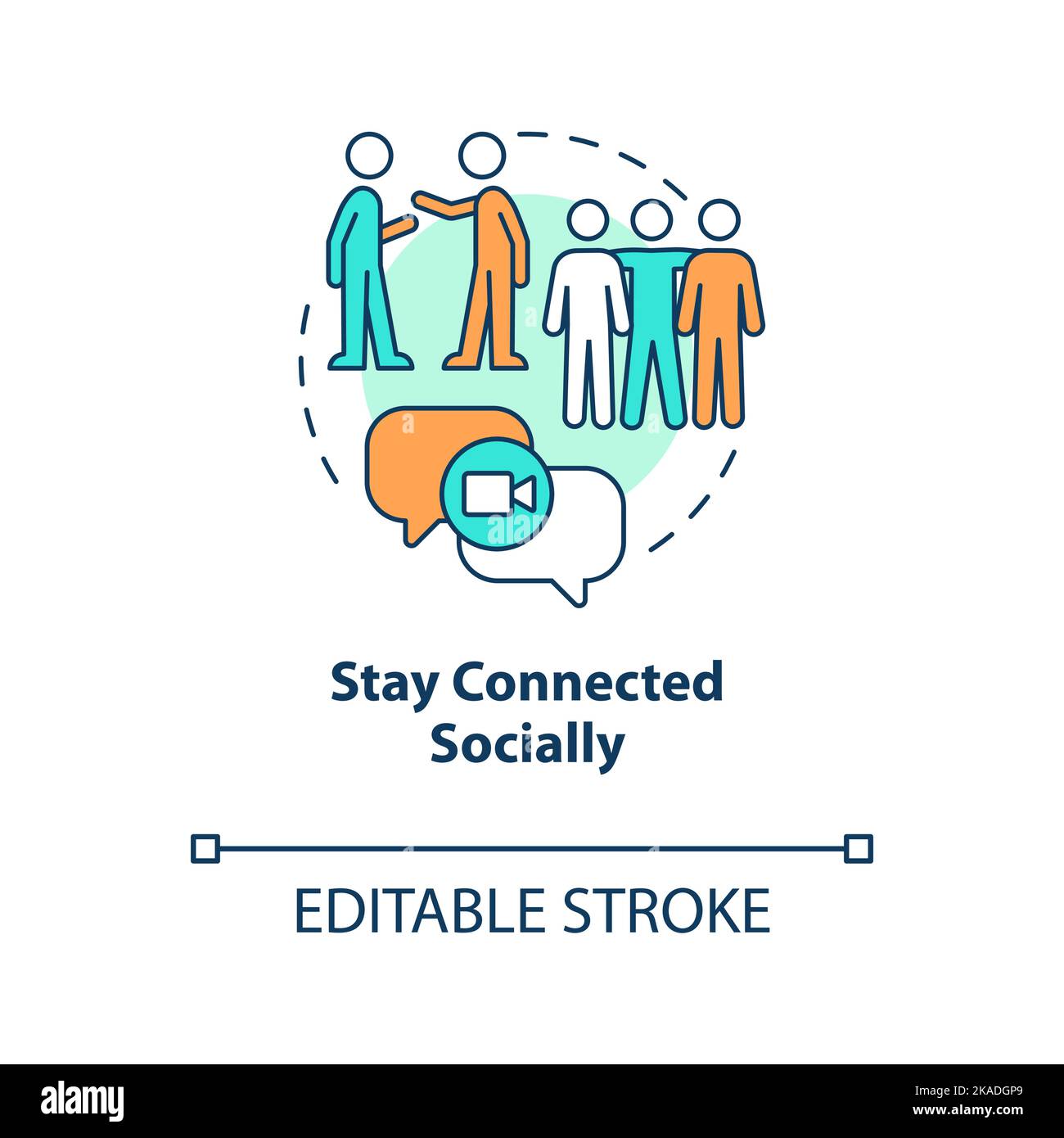 Stay connected socially concept icon Stock Vector Image & Art - Alamy Stay connected socially concept icon Stock Vector Image & Art - Alamy