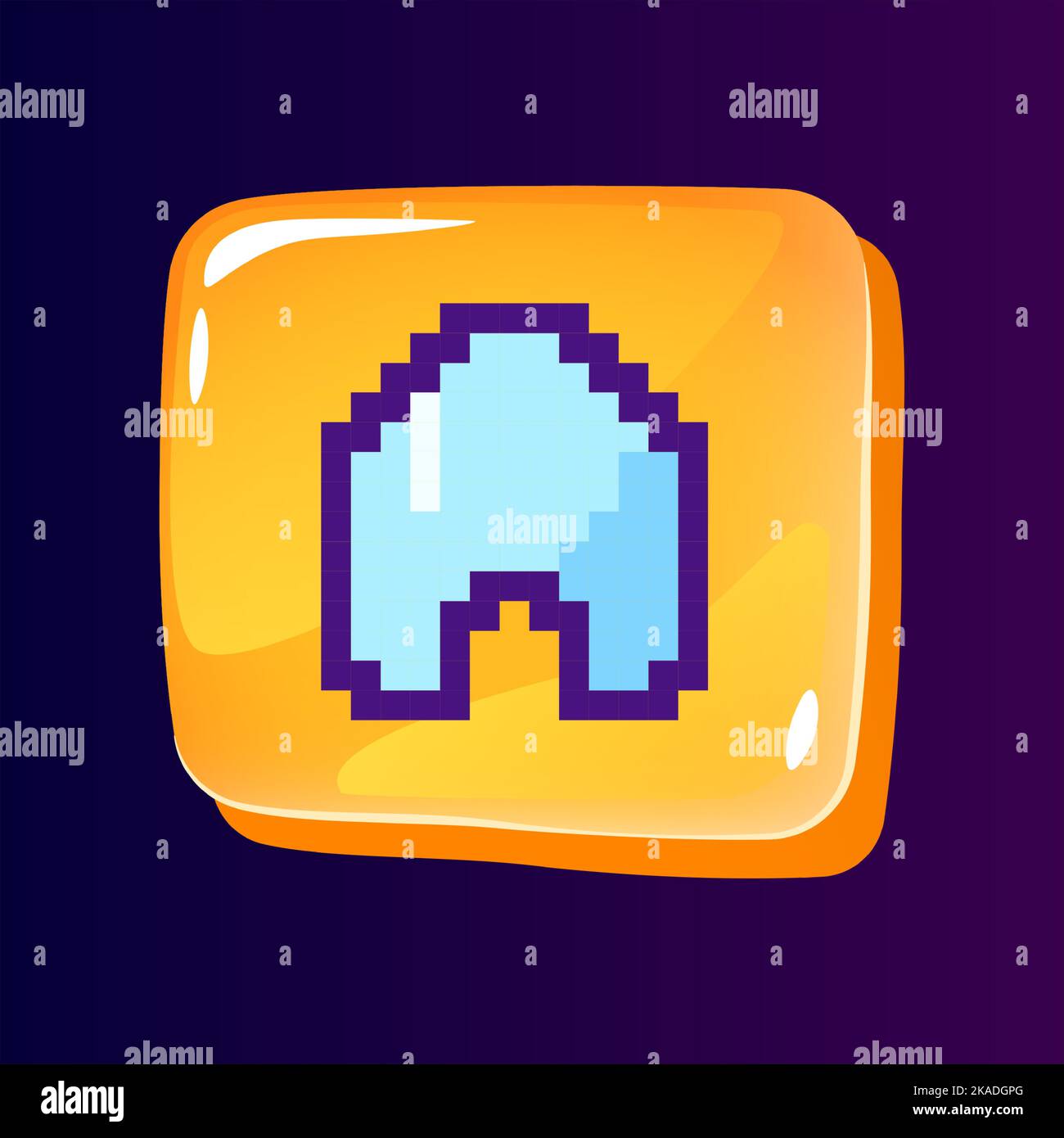 Home glossy ui button with pixelated color icon Stock Vector Image & Art - Alamy