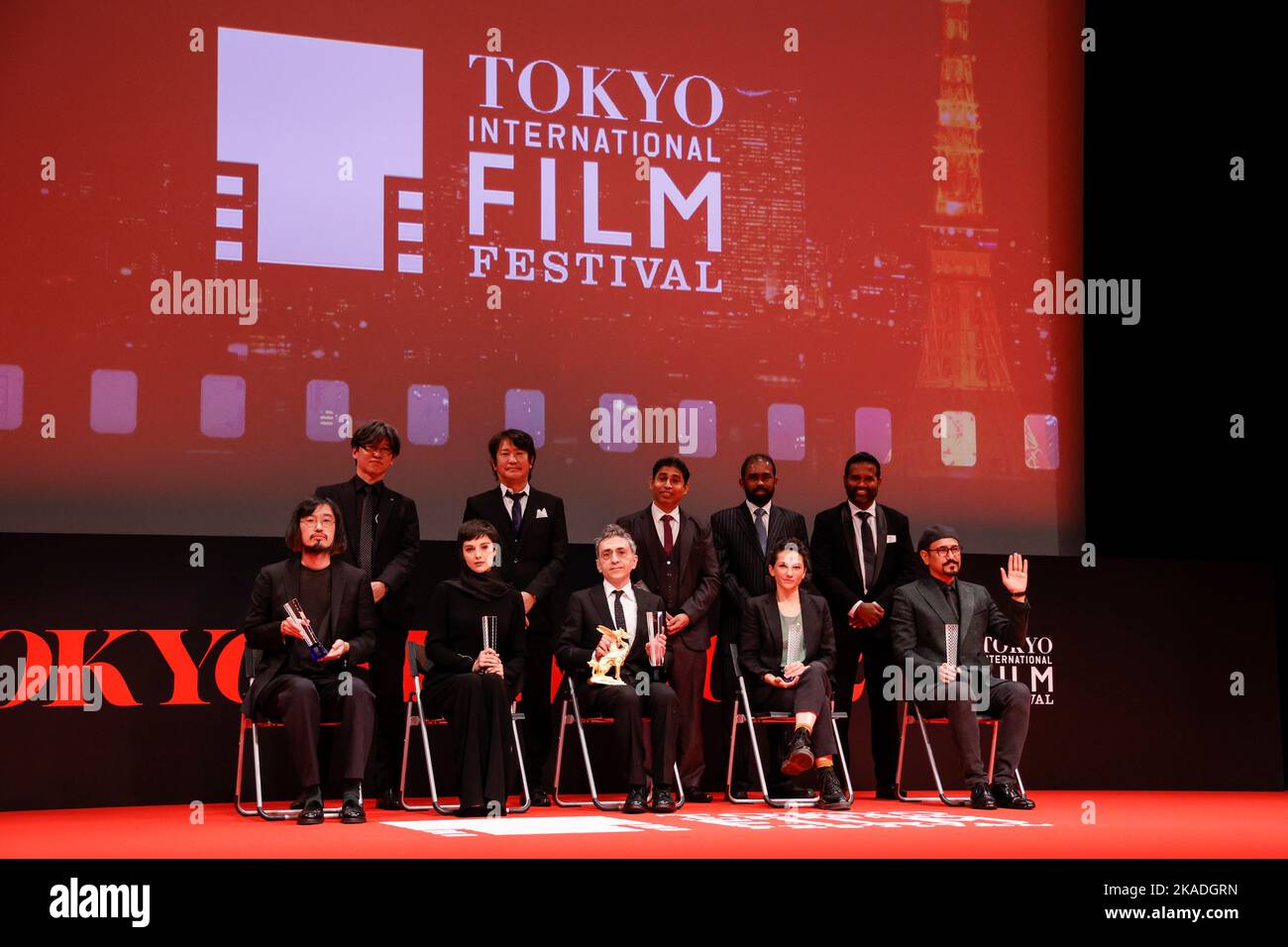 November 2, 2022, Tokyo, Japan: Winners pose for the cameras during the ...