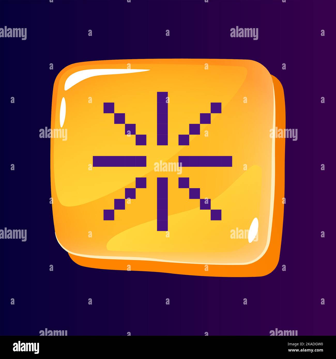Wait For Loading Glossy Ui Button With Pixelated Color Icon Stock Vector Image And Art Alamy 6811
