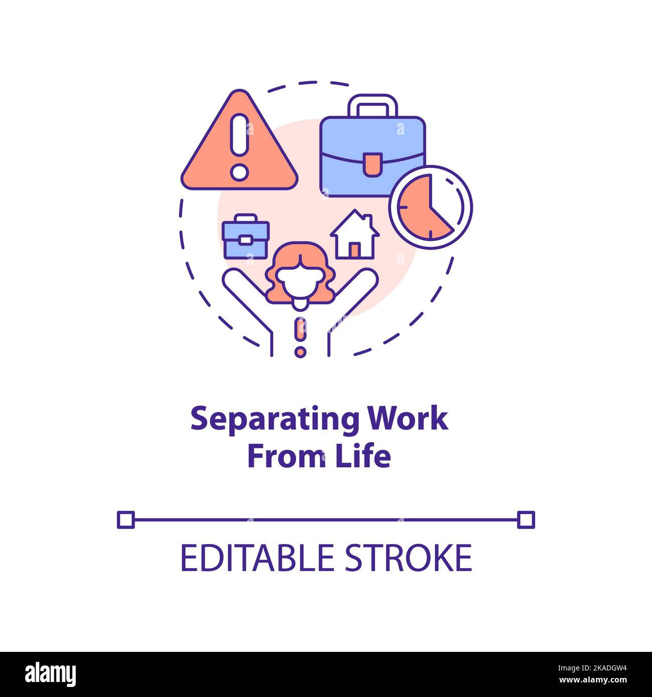 Separating work from life concept icon Stock Vector Image & Art - Alamy