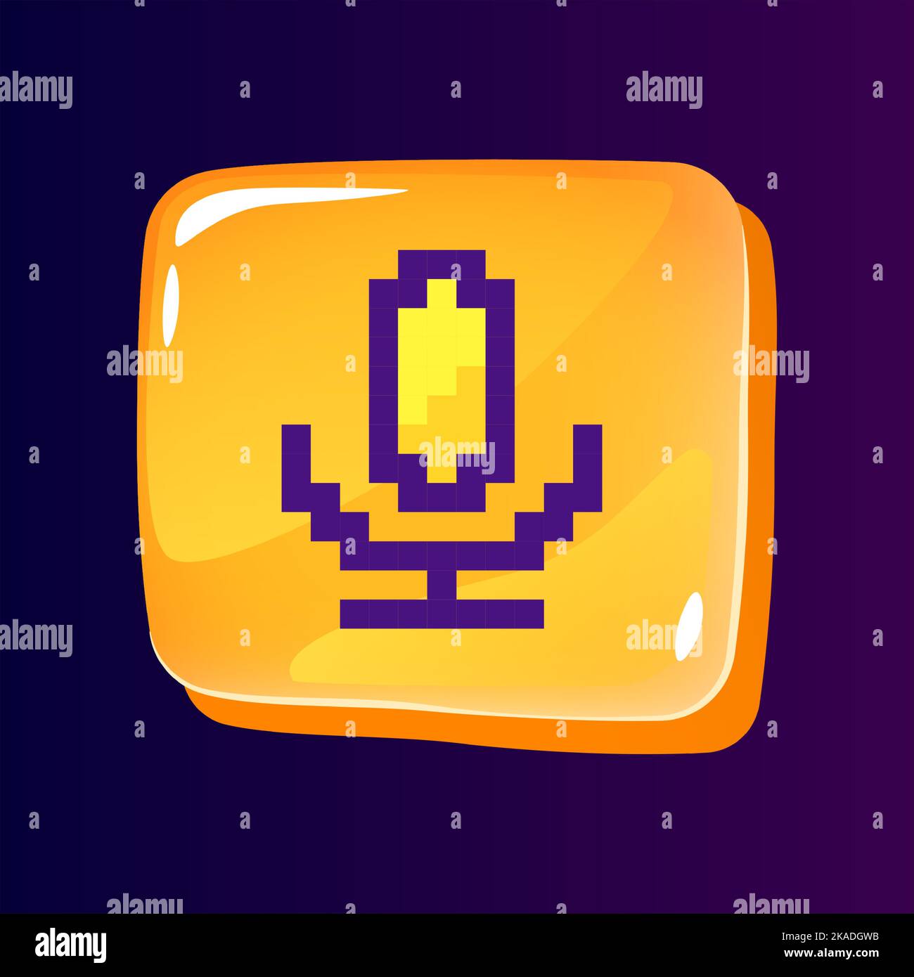 Microphone glossy ui button with pixelated color icon Stock Vector ...